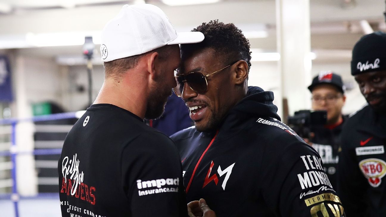 Billy Joe Saunders' son low-blows Willie Monroe Jr at weigh-in - ESPN