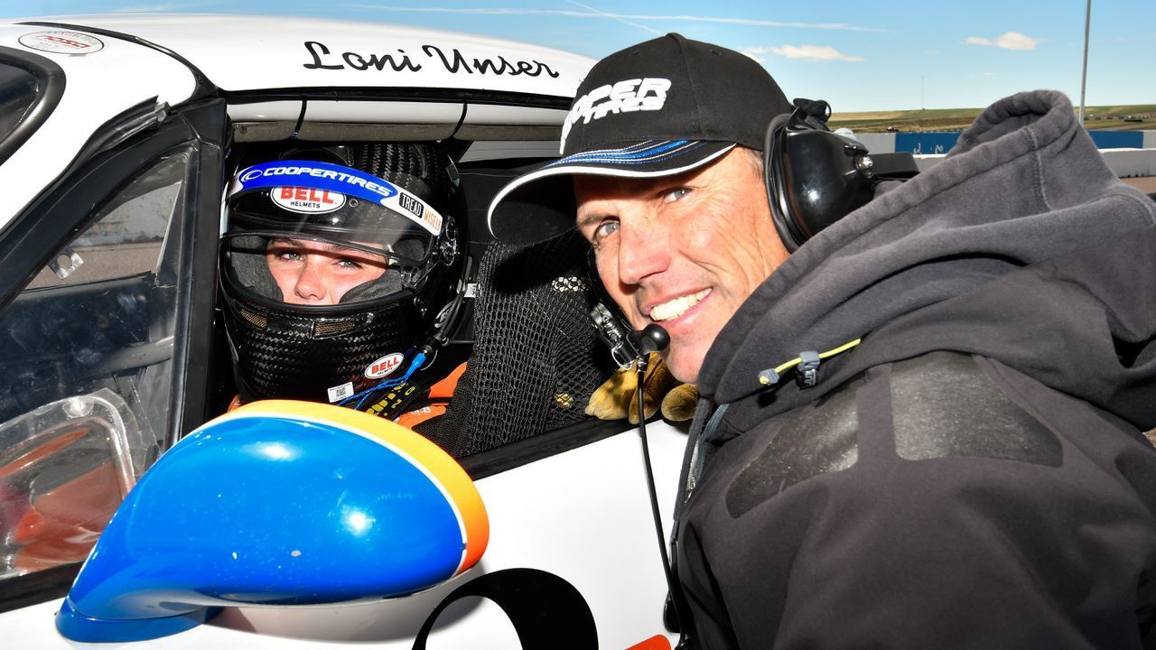 There's another Unser in the driver's seat, and she's just getting ...