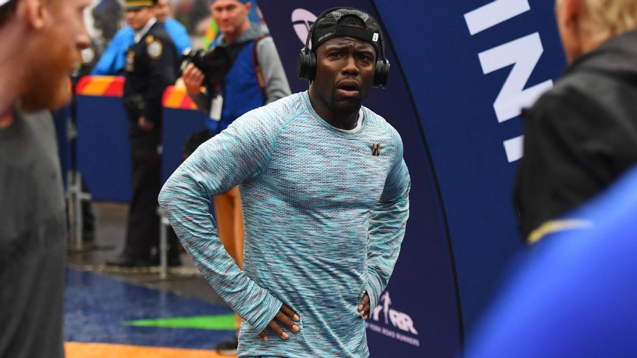 Kevin Hart gets serious, beats Tiki Barber in New York City Marathon - ESPN