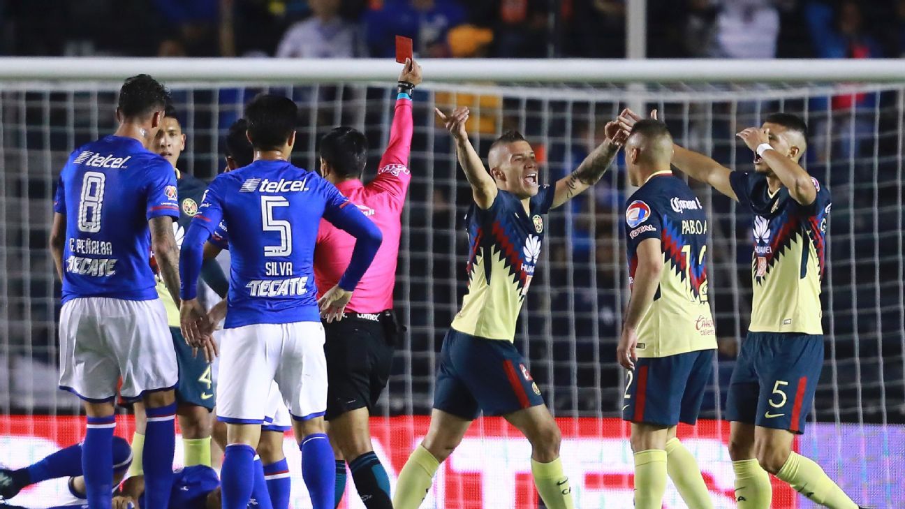 Nine-man Club America holds Cruz Azul, Monterrey downs Atlas - ESPN