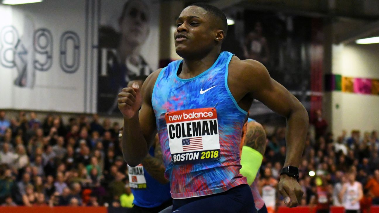 Christian Coleman breaks world indoor record in 60 meters - ESPN