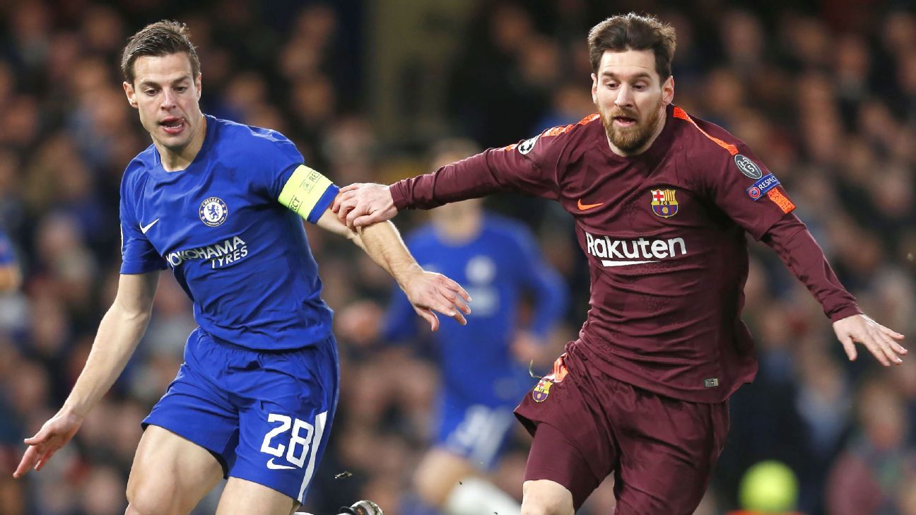 Messi finally breaks his duck vs. Chelsea to secure Barcelona draw - ESPN