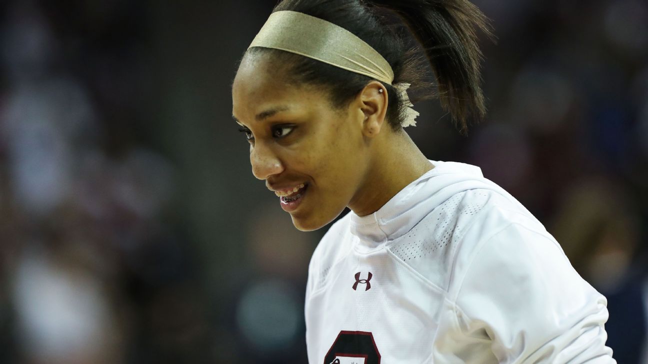 South Carolina's A'ja Wilson named SEC player of year again - ESPN