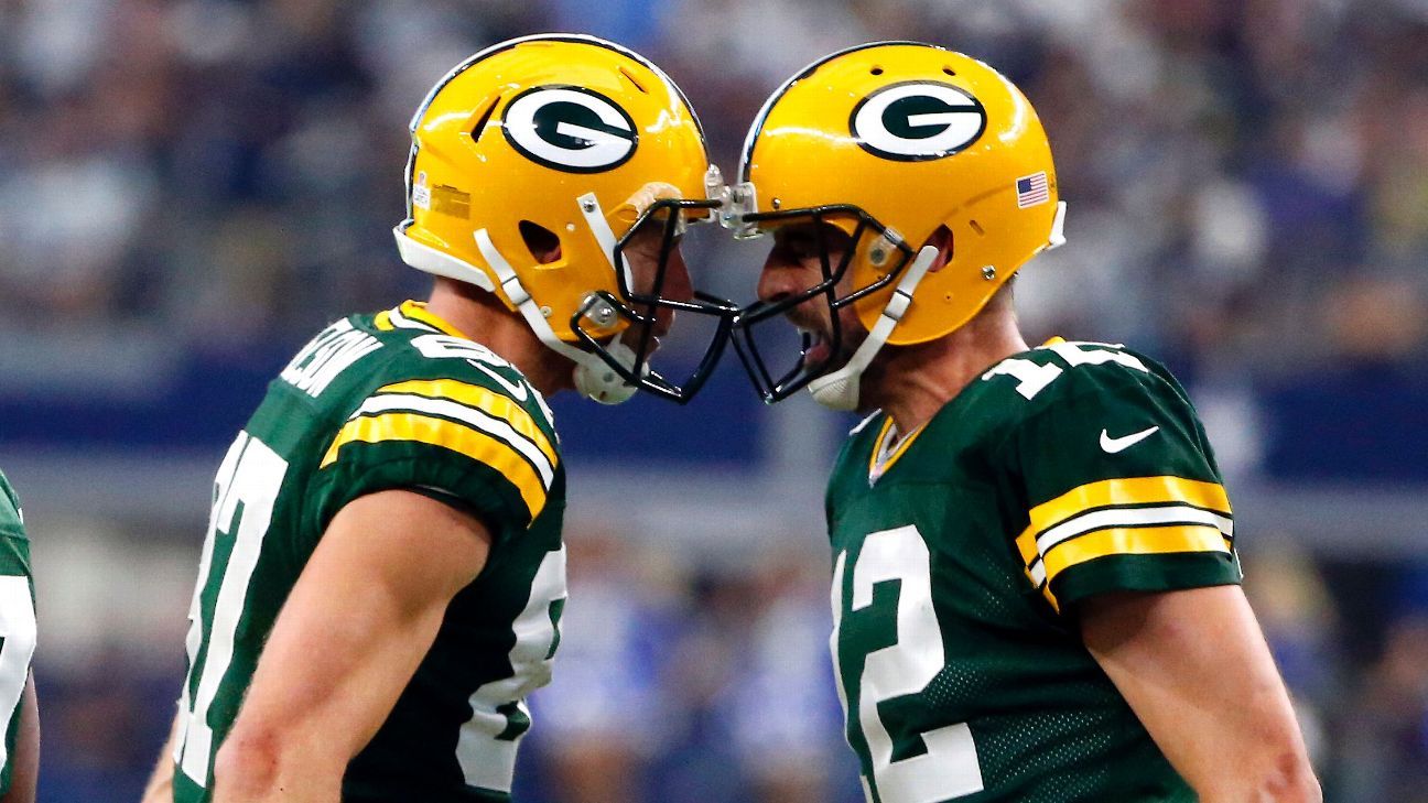 Aaron Rodgers set to get back to work after offseason losses - ESPN ...