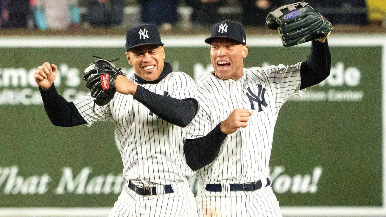 Stanton's and Judge's 2017 HRs, through the eyes of their teammates - ESPN
