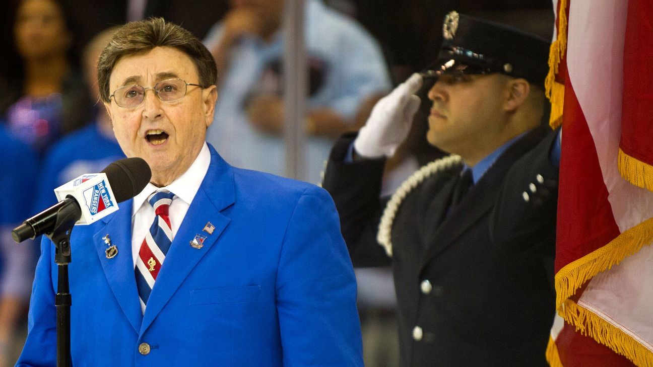 Longtime New York Rangers anthem singer John Amirante dies - ESPN