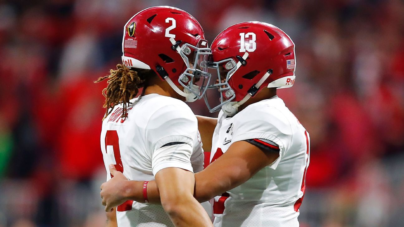 Nick Saban decide between Tua Tagovailoa or Jalen Hurts Alabama Crimson Tide starter - ESPN
