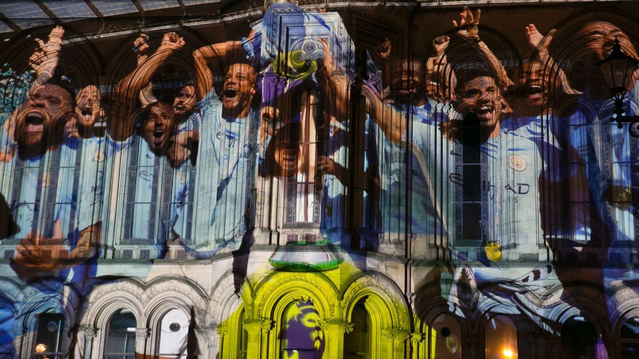 Manchester City light up home towns of Premier League-winning players ...