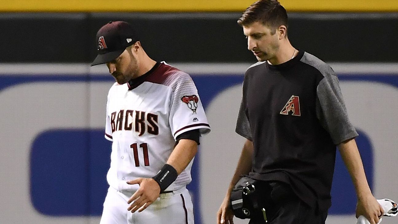 Arizona Diamondbacks center fielder A.J. Pollock exits with sprained ...