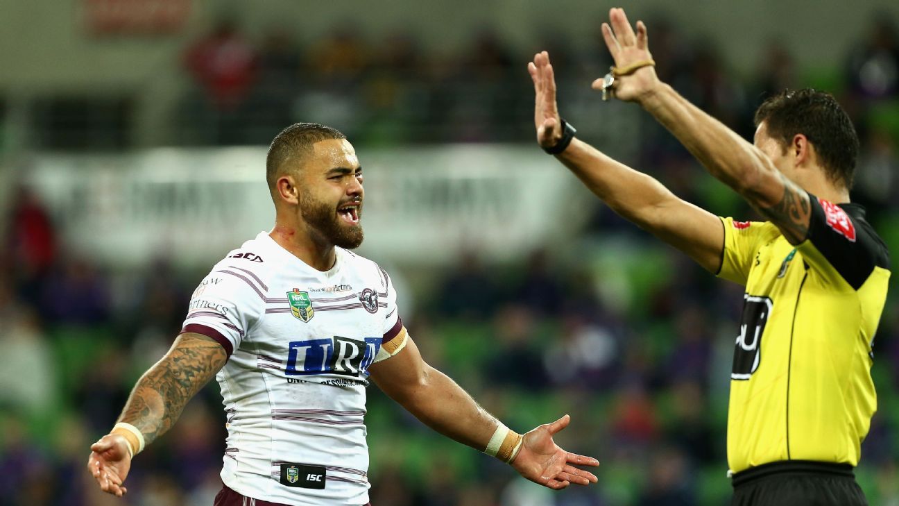 Sin-bin error in Storm's NRL loss to Manly - ESPN