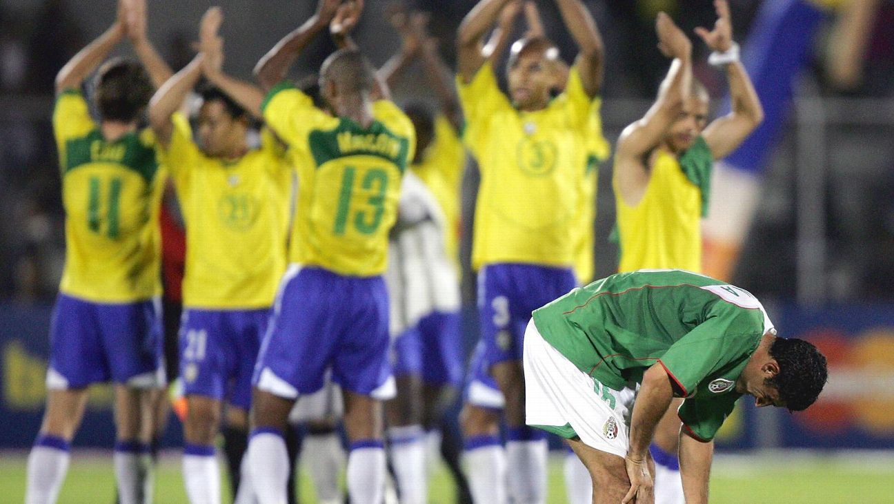Em último duelo mata-mata, Brasil atropelou México com show de Adriano ...