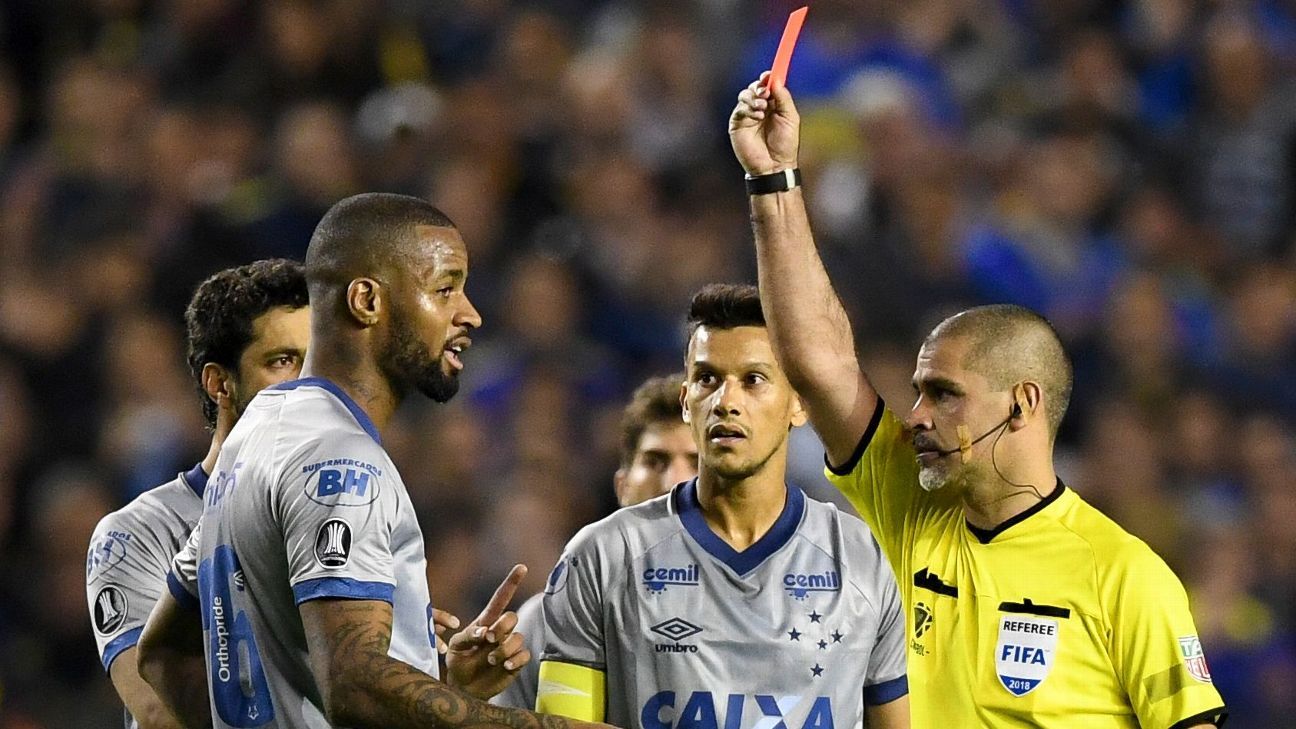 CONMEBOL rescinds VAR red card for Cruzeiro's Dede after horror ...