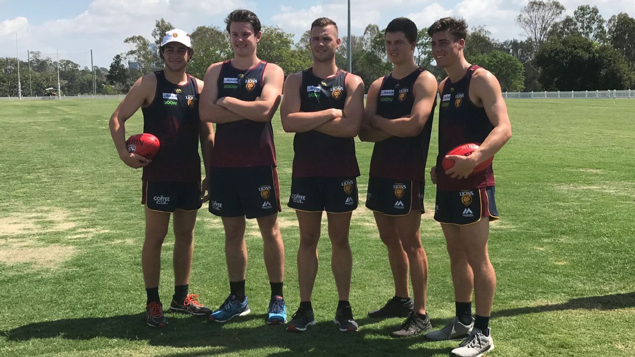AFL Brisbane Lion Thomas Berry struggle in the heat at training - ESPN
