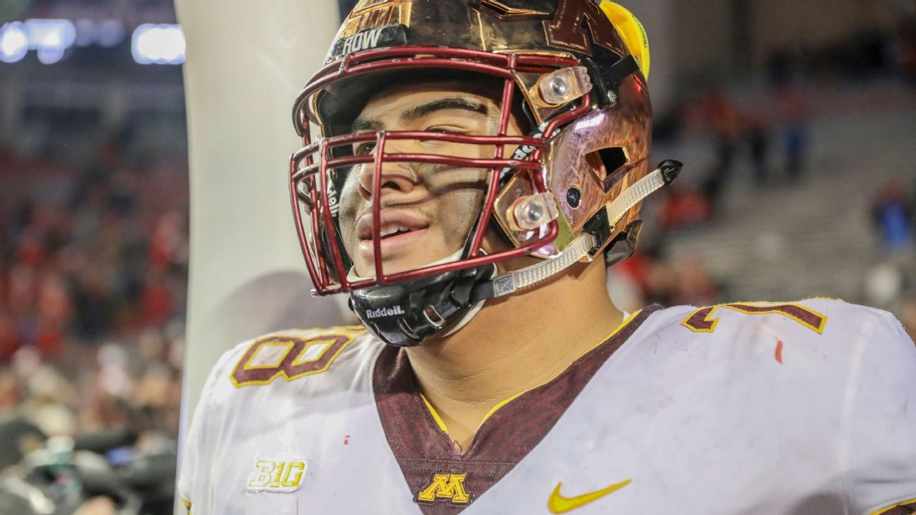 Larger-than-life Faalele making an impact at Minnesota - ESPN