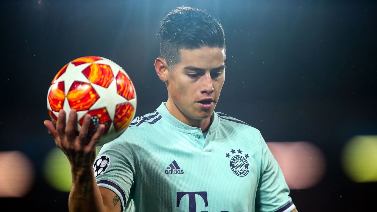 James llegó a 50 partidos en Champions League - ESPN