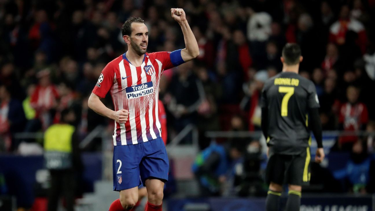 Godín, elegido en un once histórico del Atlético de Madrid