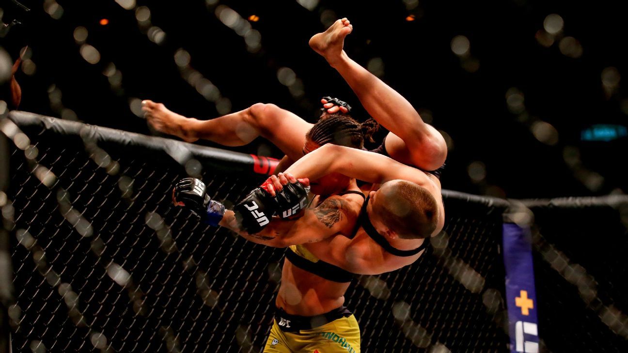 Should Andrade's slam of Namajunas be banned in MMA? - ESPN