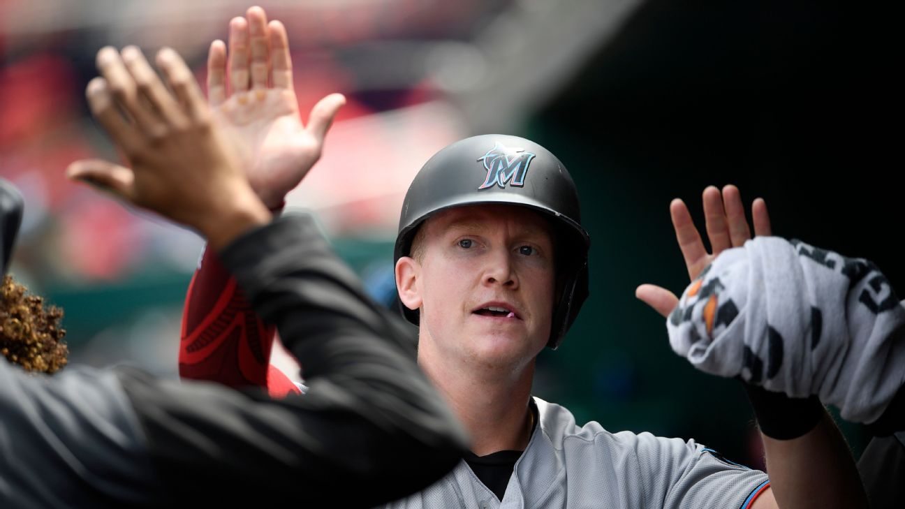 Marlins' Cooper leaves in 5th with triceps injury - ESPN