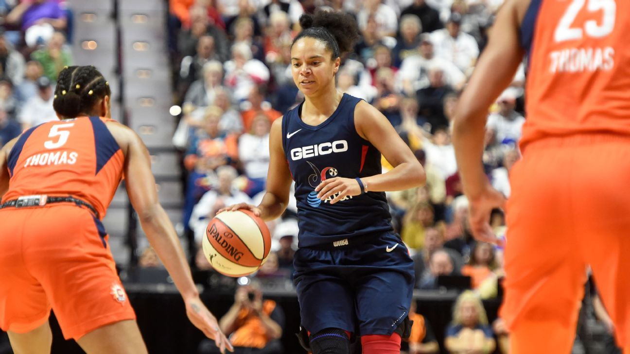 Delle Donnes Return Inspires Mystics To 2 1 Wnba Finals Lead Espn
