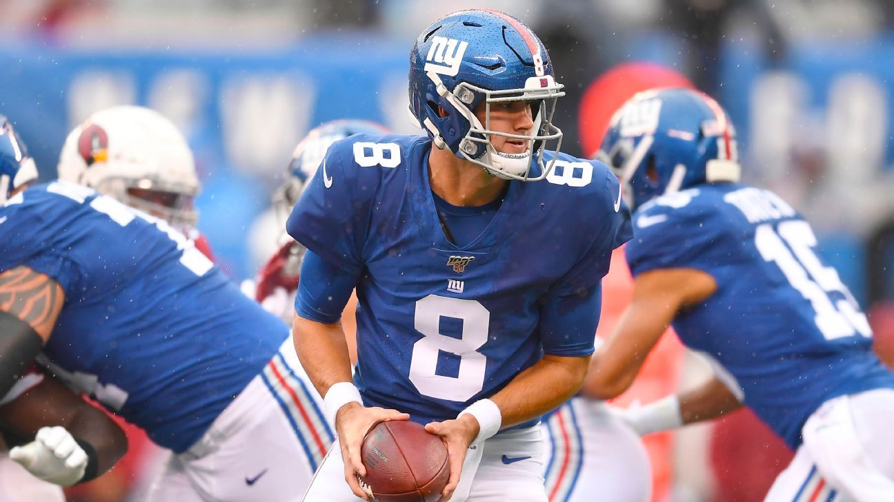 Giants' Daniel Jones fumbles away matchup against Kyler Murray - ESPN ...