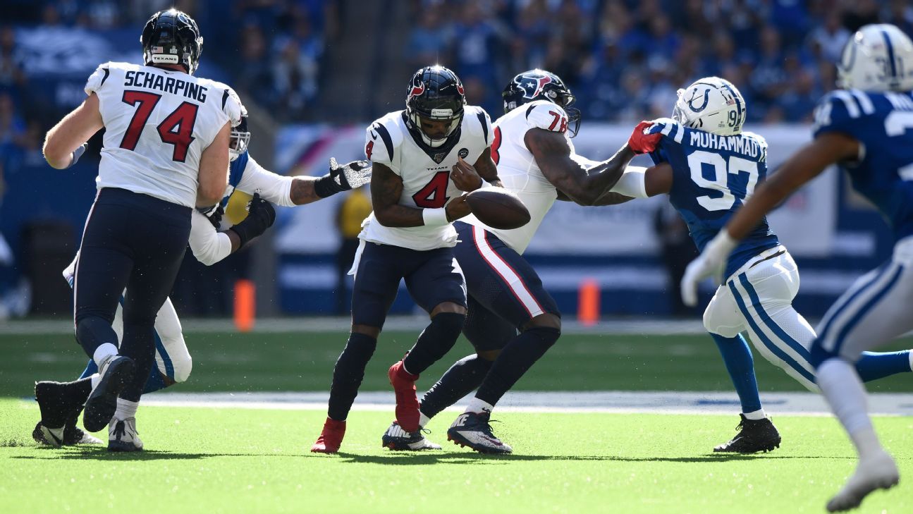 Oficiales anularon touchdown de Deshaun Watson por captura - ESPN