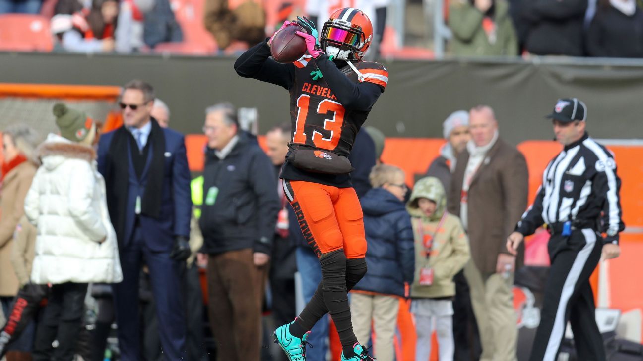 Browns' Odell Beckham Jr. ends streak of eight consecutive games ...