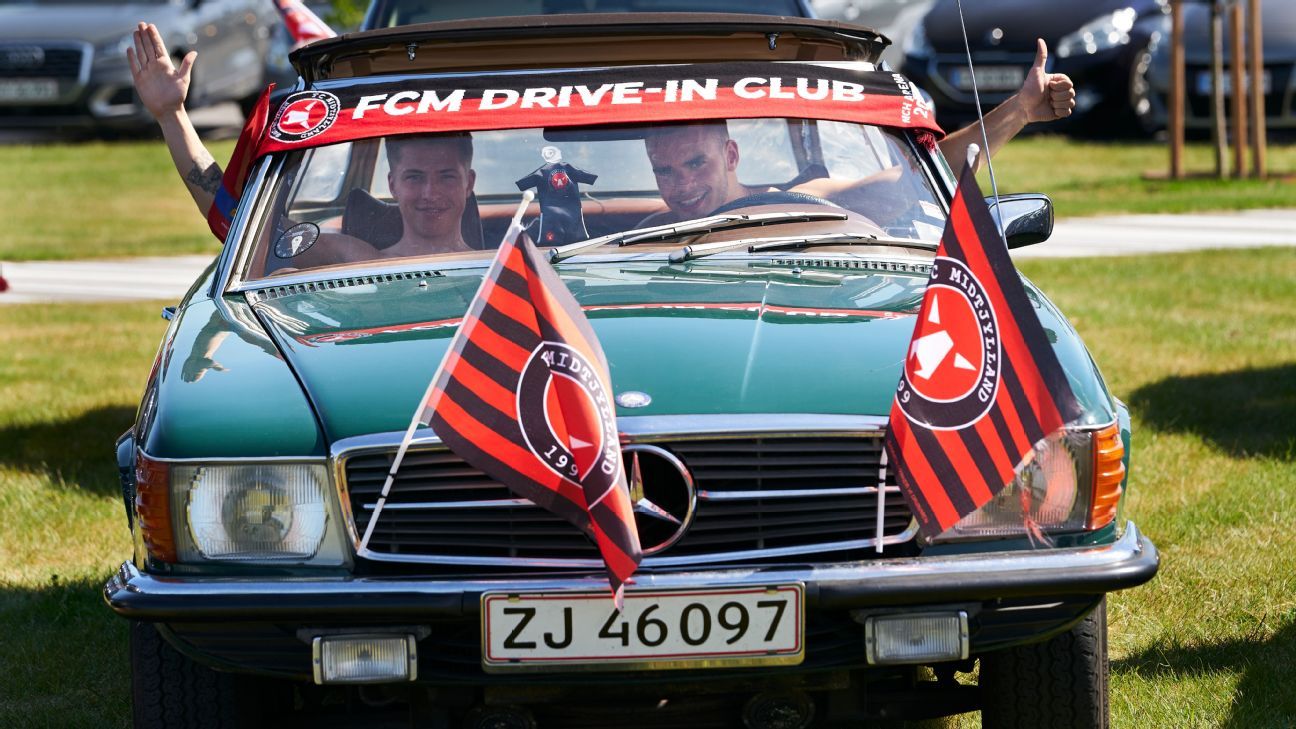 Drive-in football! Fans watch at stadium from comfort of cars, limos ...