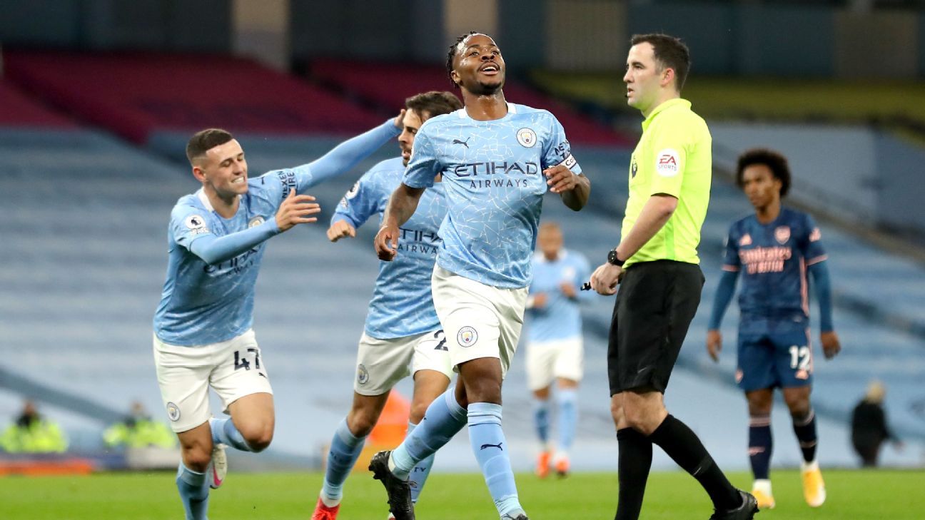 Manchester City vs. Arsenal - Football Match Report - October 17, 2020 ...