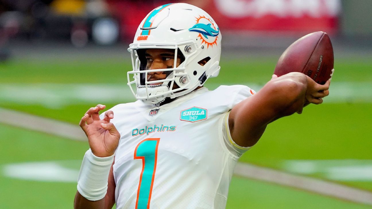Dolphins' Tua Tagovailoa, Chargers' Justin Herbert collide - ESPN - Miami Dolphins Blog- ESPN