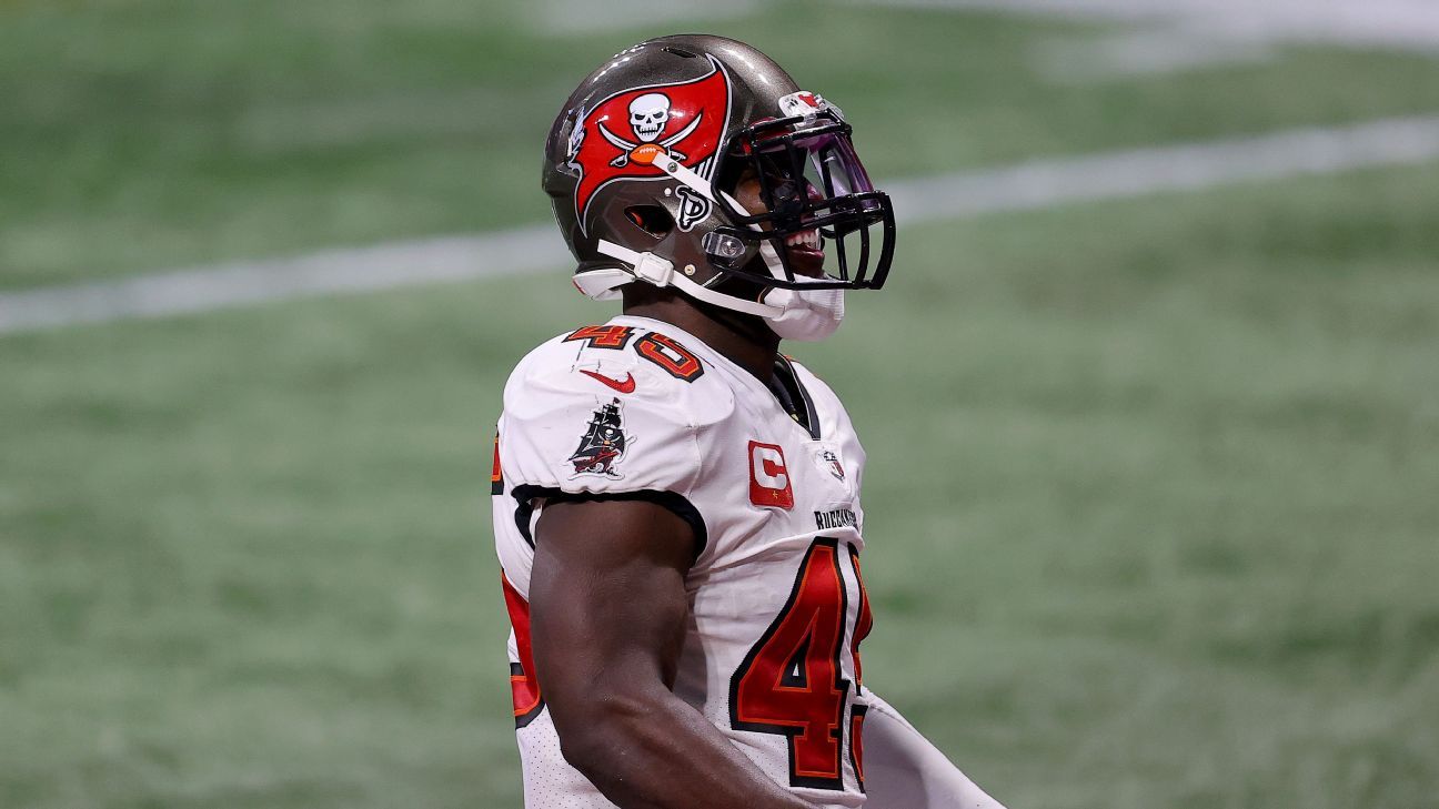 Buccaneers no contarán con Devin White para el juego de comodines - ESPN