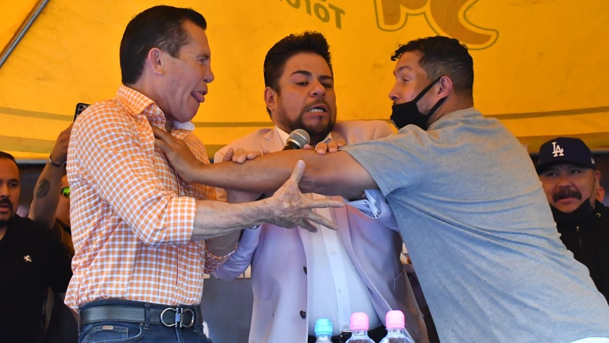 Culmina conferencia de Chávez y Camacho Jr. entre empujones - ESPN