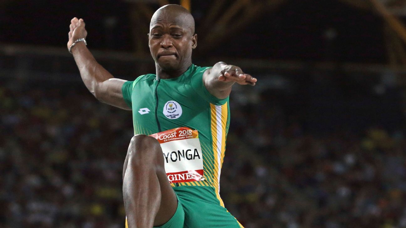 Luvo Manyonga, 2016 Olympic silver medalist in the long jump, banned 4 ...