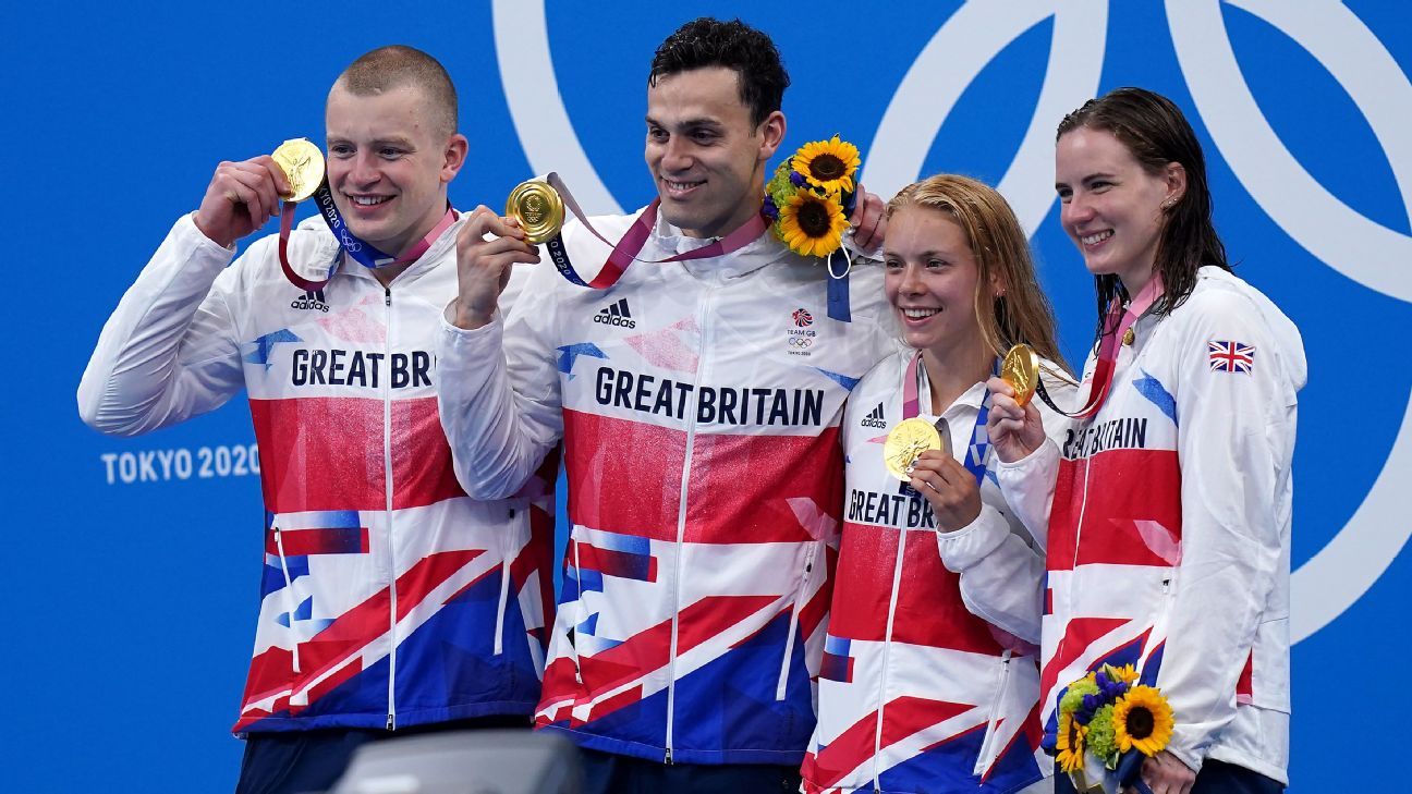 Olympics: Team GB swimmers break world record to win mixed medley gold ...