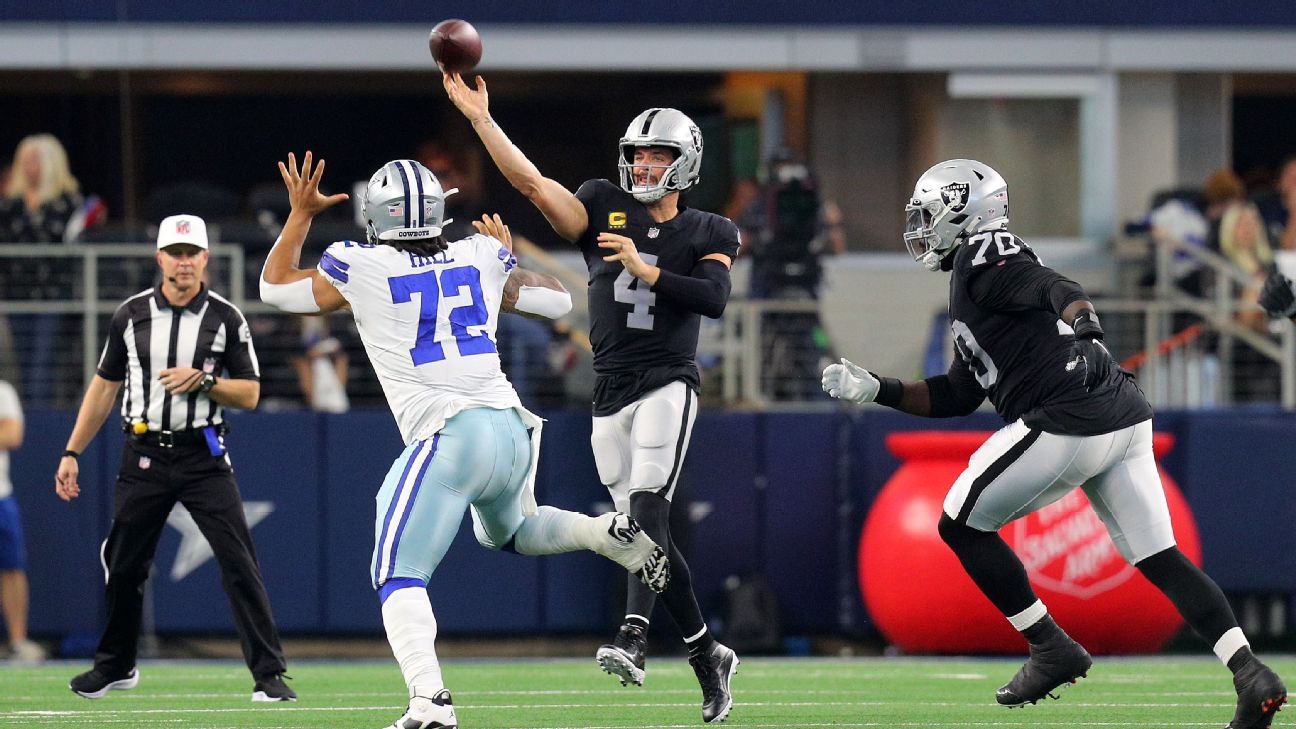 Derek Carr, primer mariscal de campo de Raiders que supera las 30 mil ...