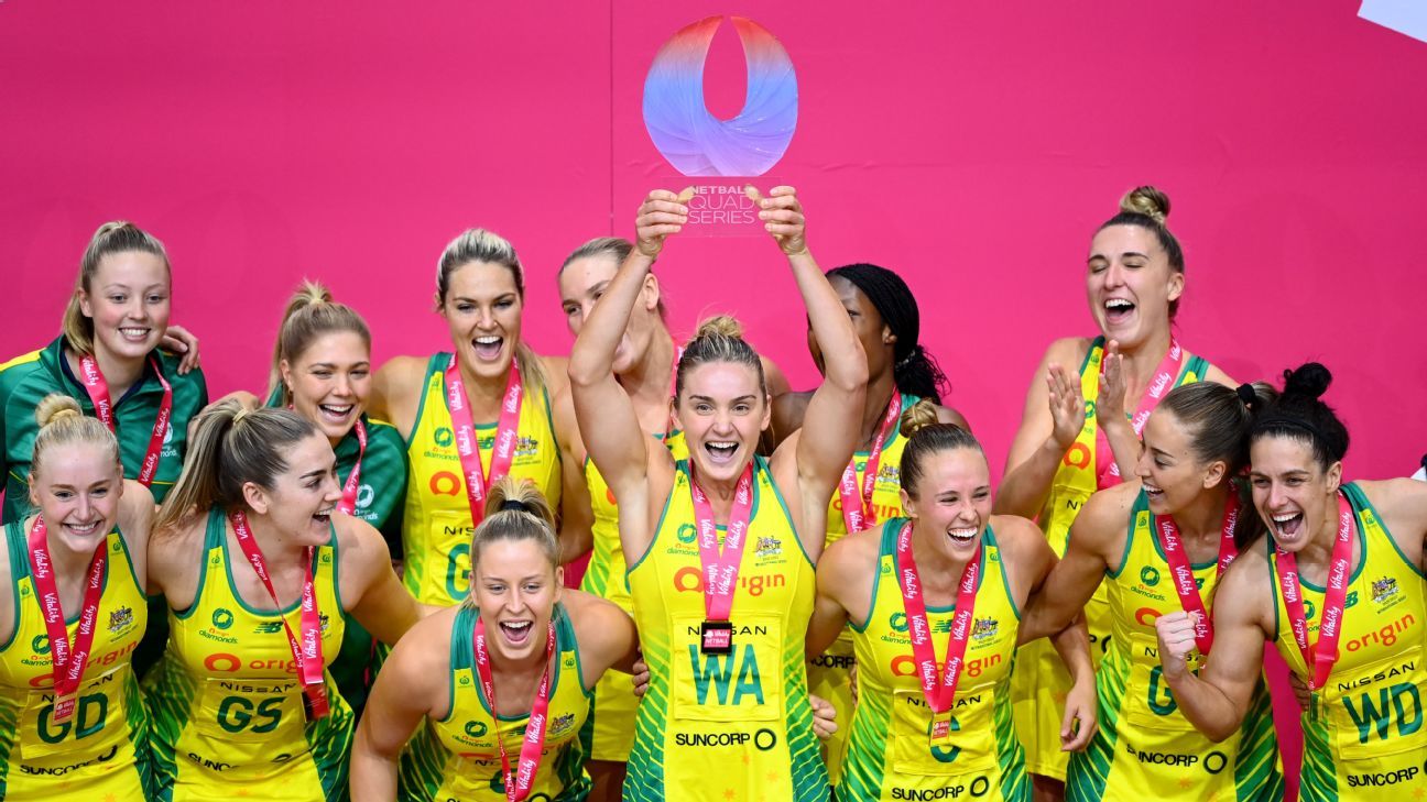 Australia Diamonds surge to Quad netball title over England - ESPN