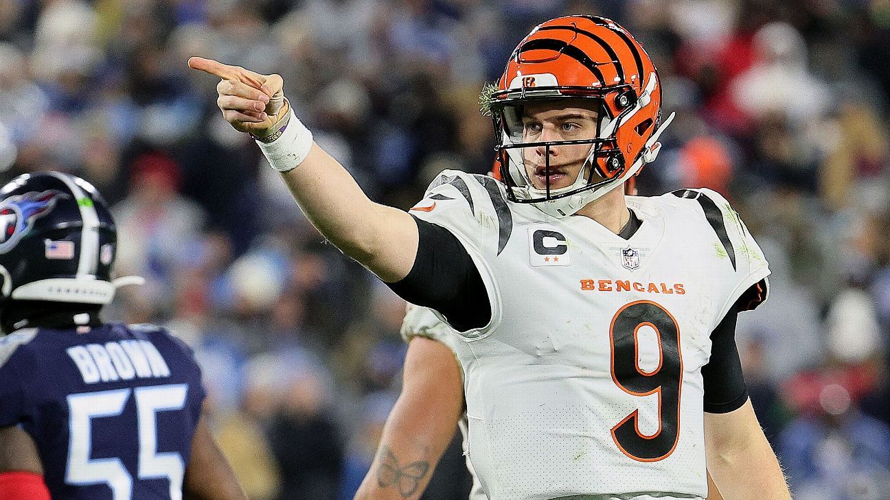 NFL: Burrow apanha como nunca, mas Bengals vencem Titans e vão a final ...
