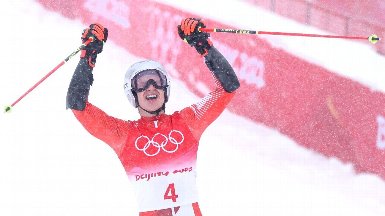 Swiss skier Marco Odermatt wins men's giant slalom at Beijing Olympics ...