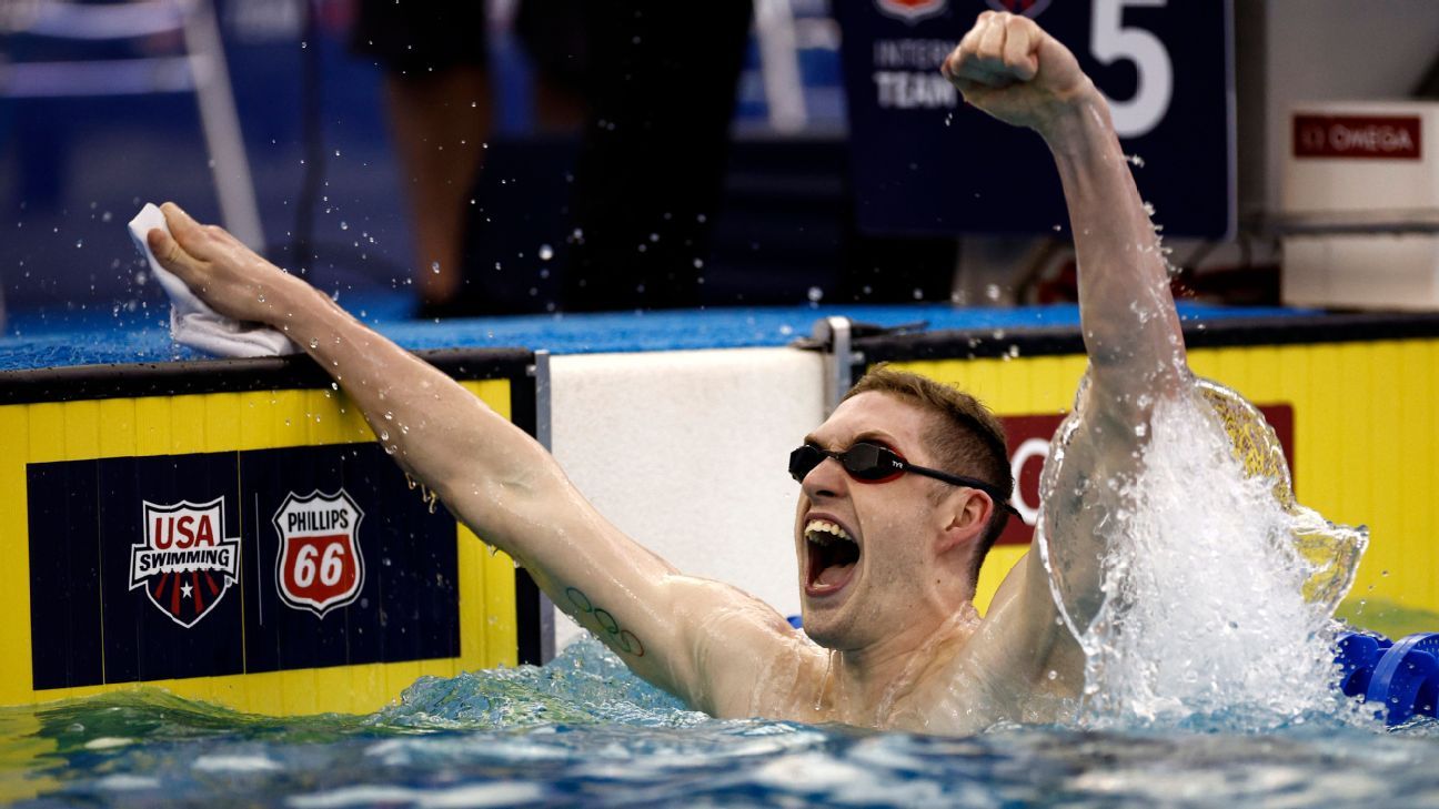 Hunter Armstrong adds to haul on final day of swim worlds - ESPN