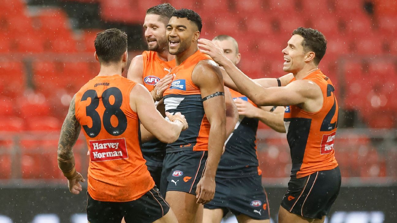 AFL Round 16 Brown boots Giants to AFL win over Hawks - ESPN