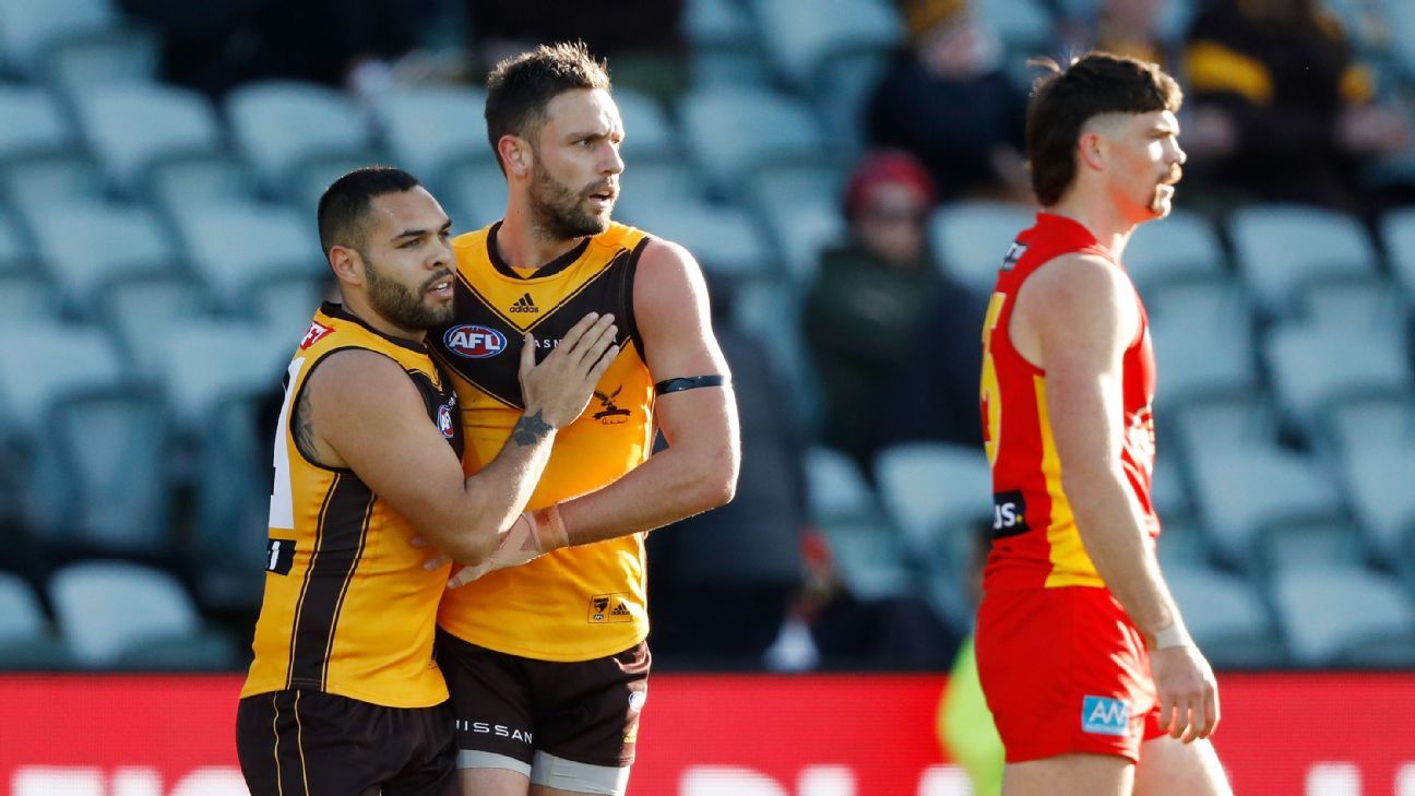 Jack Gunston kicks five goals as Hawthorn ends Gold Coast's season - ESPN