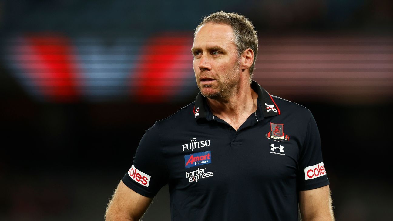 AFL Essendon Bombers coach Ben Rutten safe for now - reports - ESPN