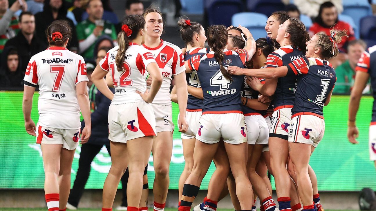 Roosters win as Dragons bemoan NRLW draw - ESPN
