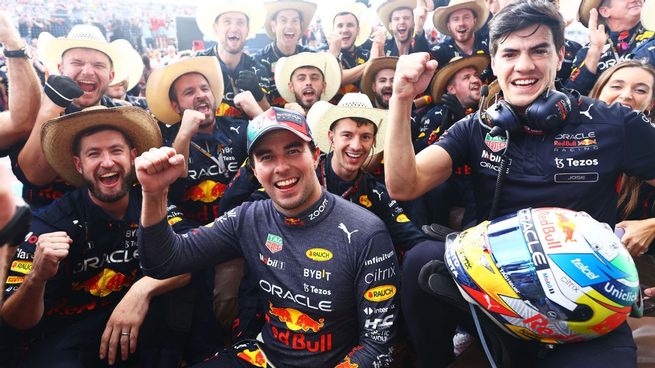 Checo Pérez y Max Verstappen logran la mayor cantidad de puntos en un año para Red Bull - ESPN