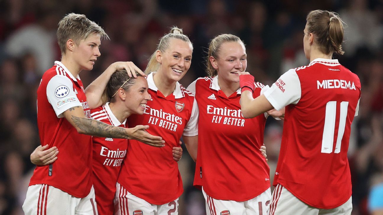 Arsenal stay top of Group C, Bayern Munich rally for win in Women's ...