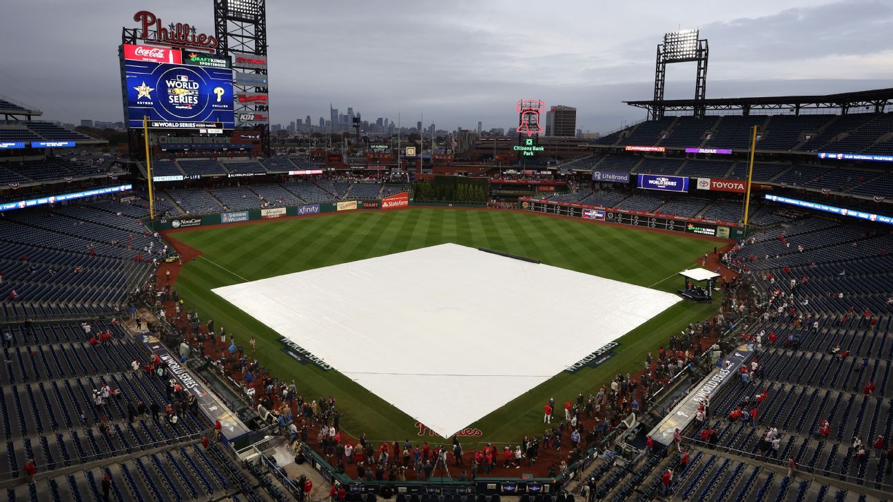 MLB adia Jogo 3 da World Series por causa da chuva e muda todo ...