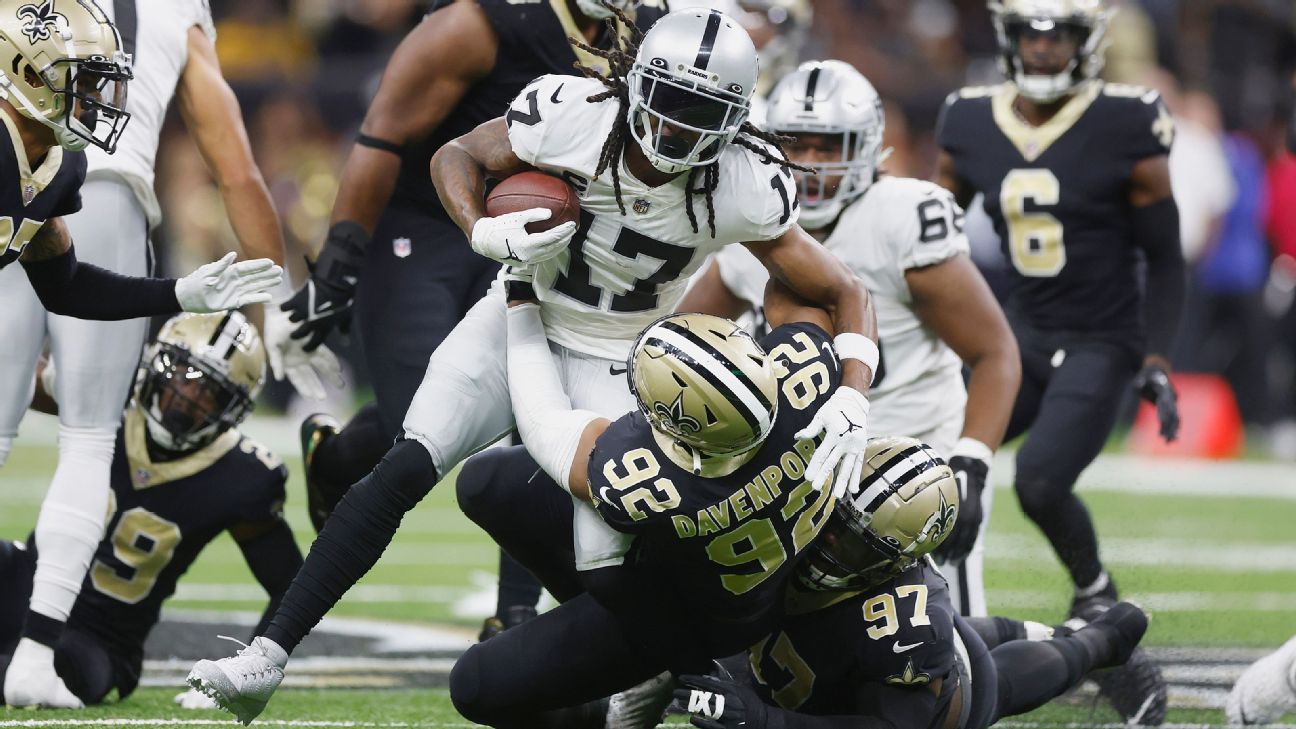 Davante Adams' first seven Raiders games an up-and-down mixed bag ...
