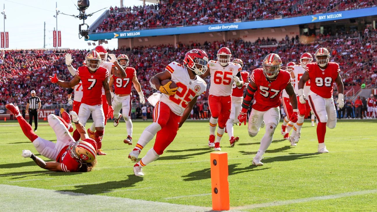 Fantasy playbook: NFL Week 9 score projections, over/unders and more - ESPN