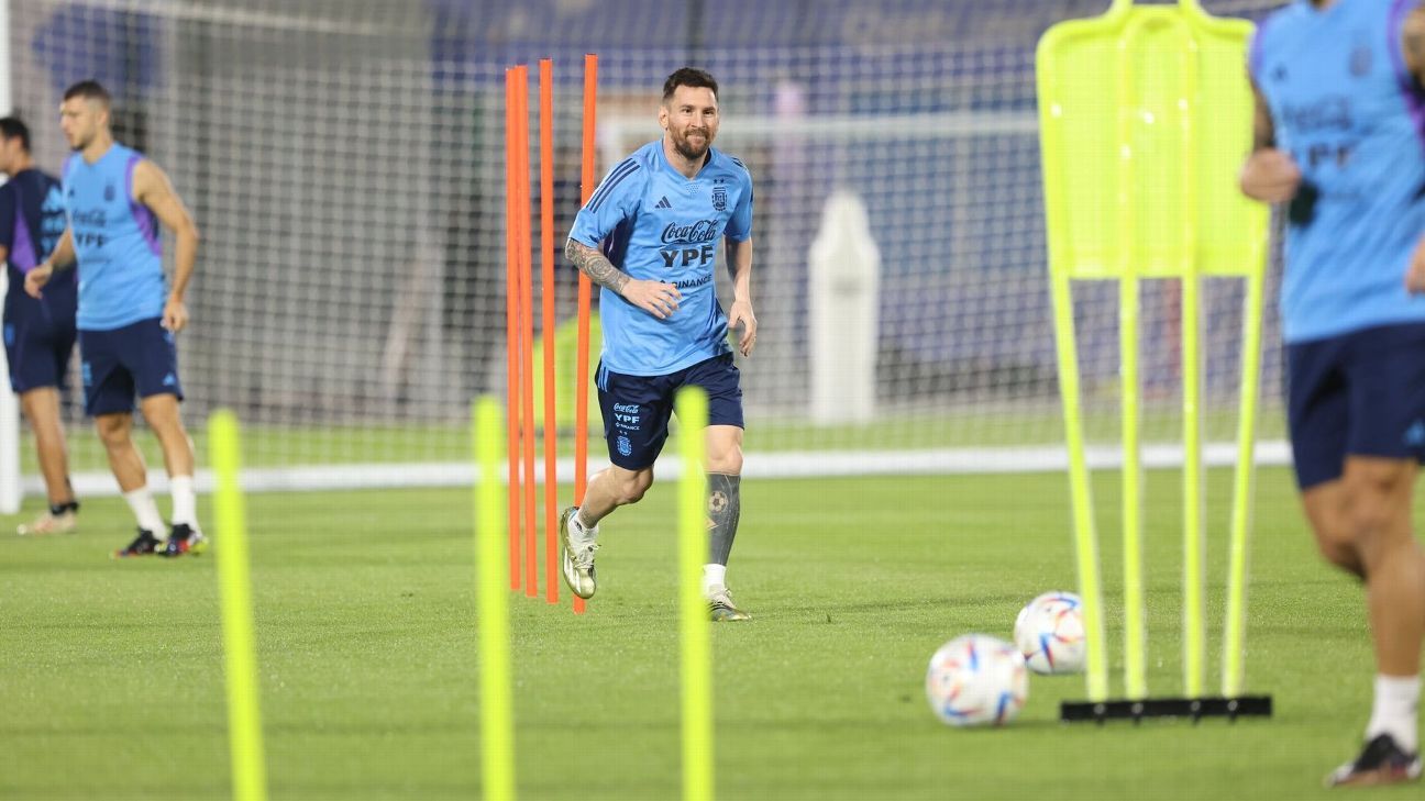 Lionel Messi comenzó la práctica de Argentina diferenciado, pero no ...