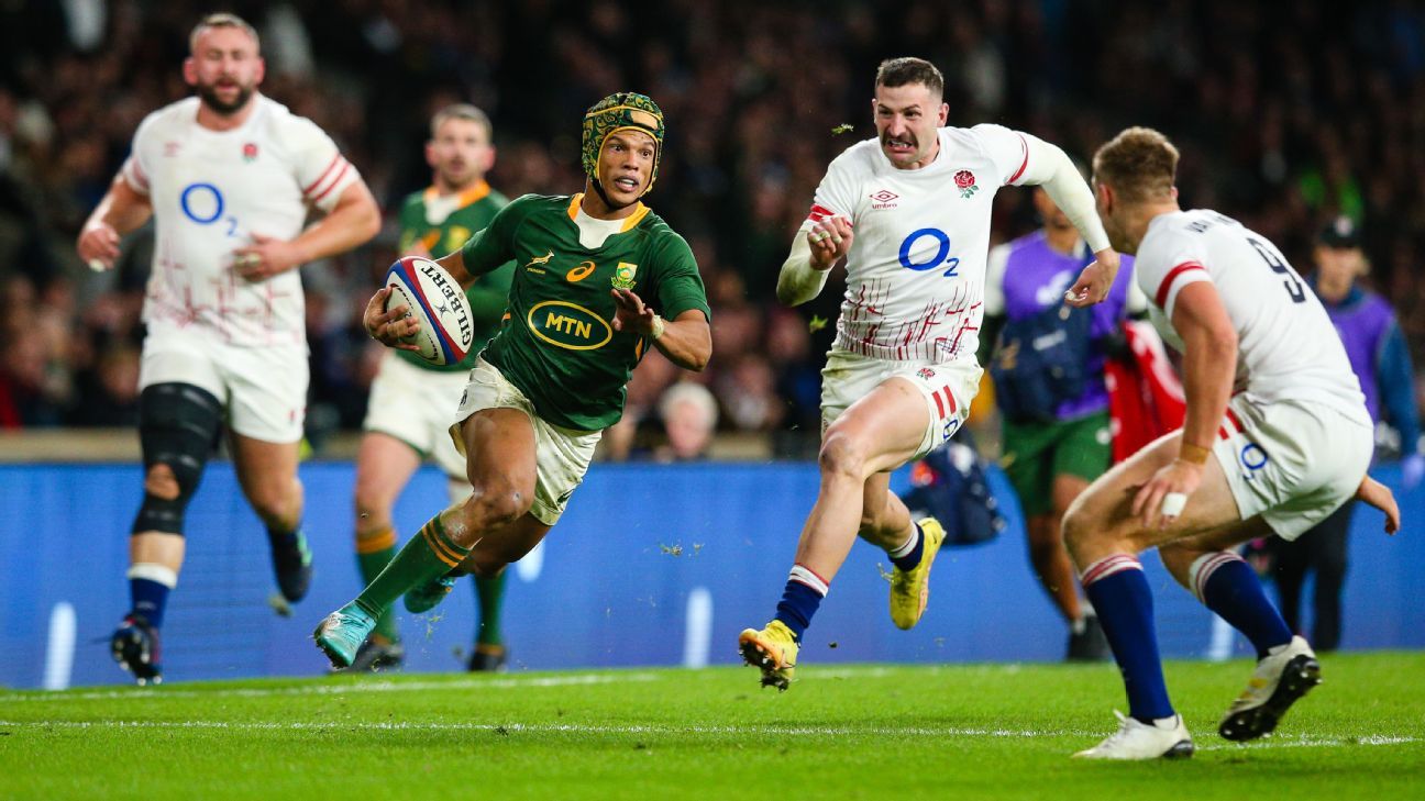 Sudáfrica fue superior y le ganó a Inglaterra por 27-13 - ESPN