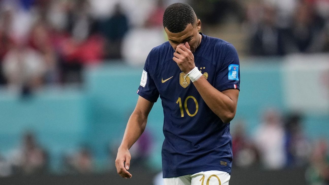 Un gris Mbappé antes de medirse a Messi en la final del Mundial de ...
